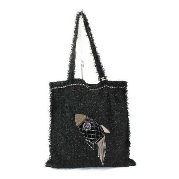 CHANEL | Bags | Chanel Rocket Tote Bag Black Tweed | Poshmark